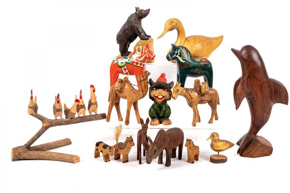 Paul Schuster Taylor | Carved Wood Animal Folk Art (1991) | MutualArt