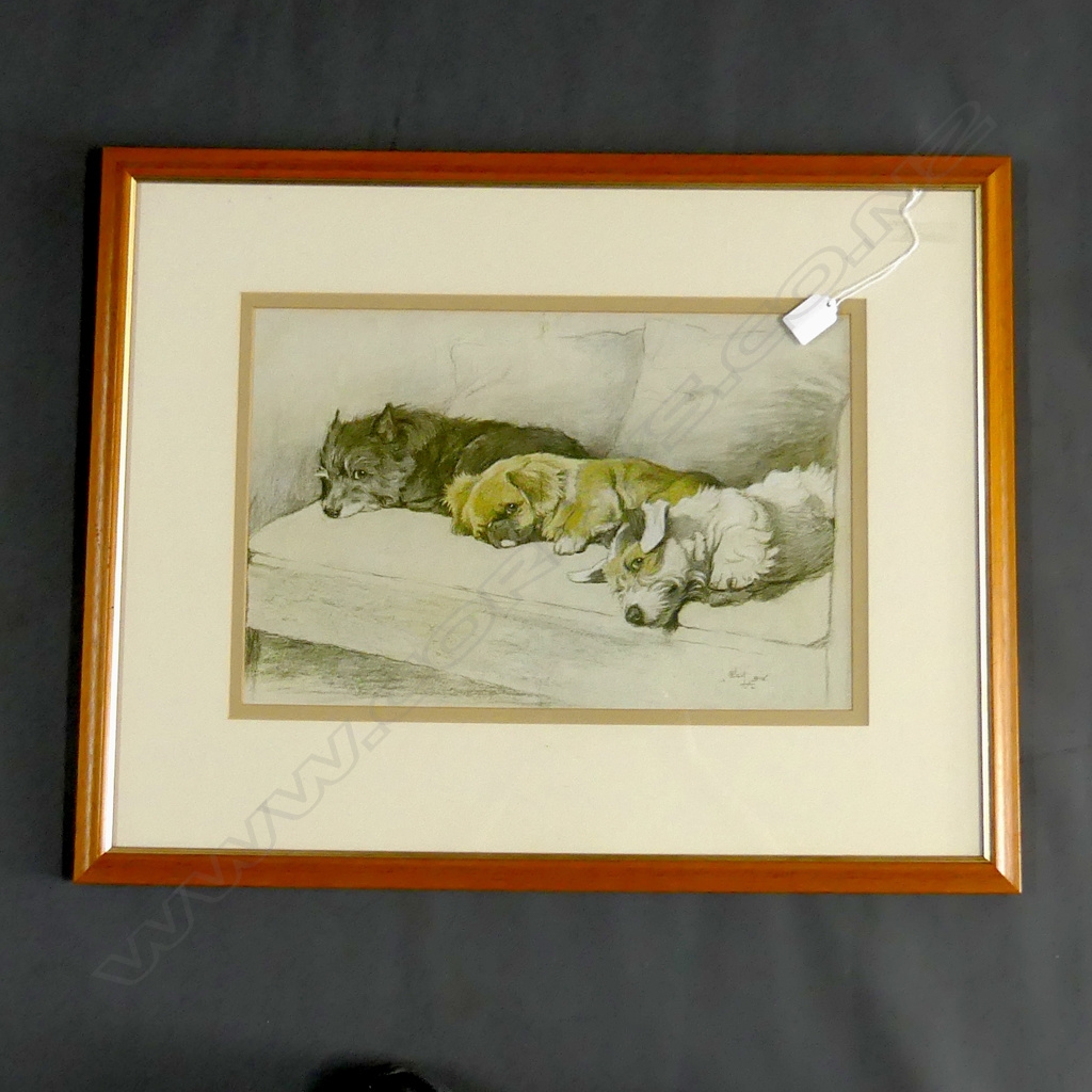 Cecil Aldin | CECIL ALDIN PRINT 3 DOGS 410 X 270MM | MutualArt