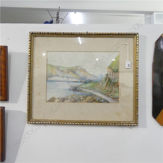 Paul Ritchie | PL RITCHIE OTAGO HARBOUR WATERCOLOUR | MutualArt