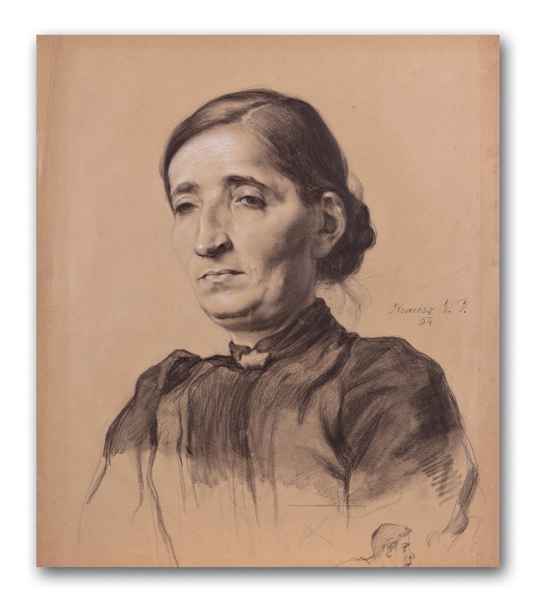 Wilhelm Victor Krausz | Portrét ženy (1894) | MutualArt