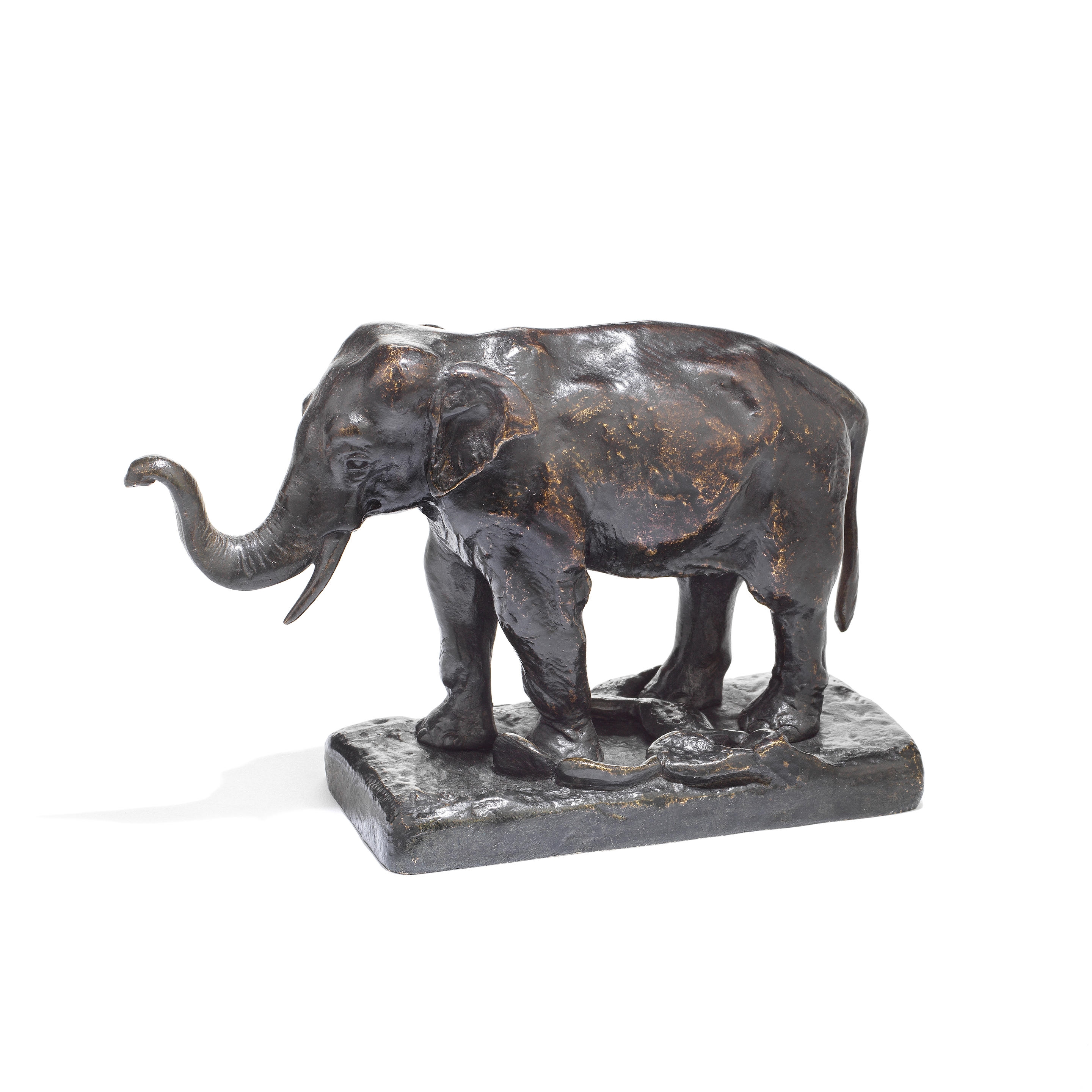 Alfred Barye | Figure of an Asian elephant | MutualArt