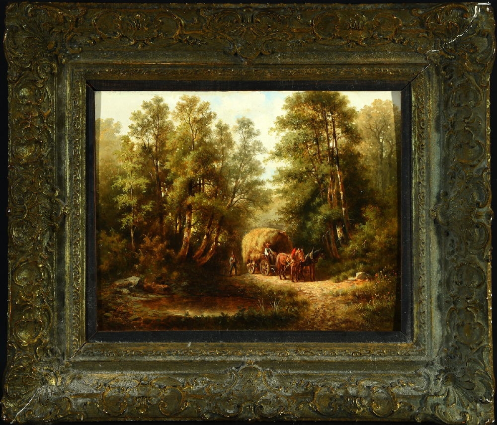 Albert Rieger | Waldlandschaft mit Heuwagen | MutualArt