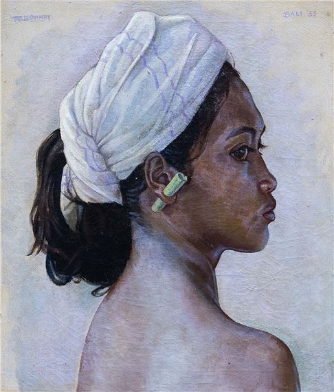 Rudolf Bonnet | Portrait of a Balinese Girl, 1955 (1955) | MutualArt