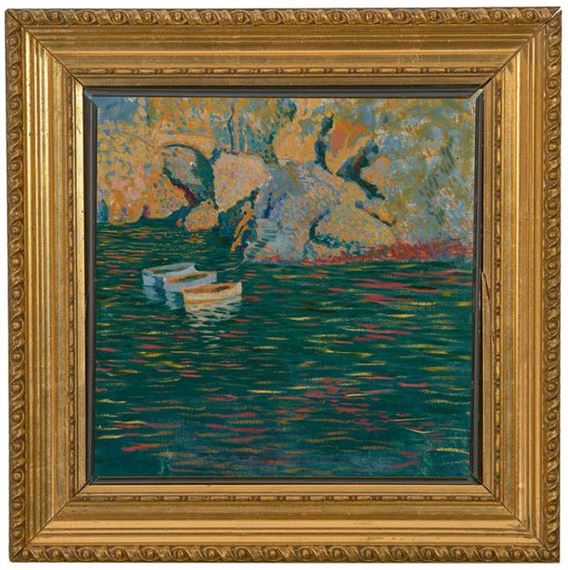 Rubaldo Merello | Paesaggio ou Rochers à San Fruttuoso (1908) | MutualArt