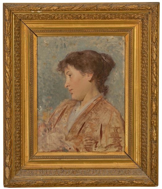 Tony Robert-Fleury | Portrait de femme au kimono | MutualArt