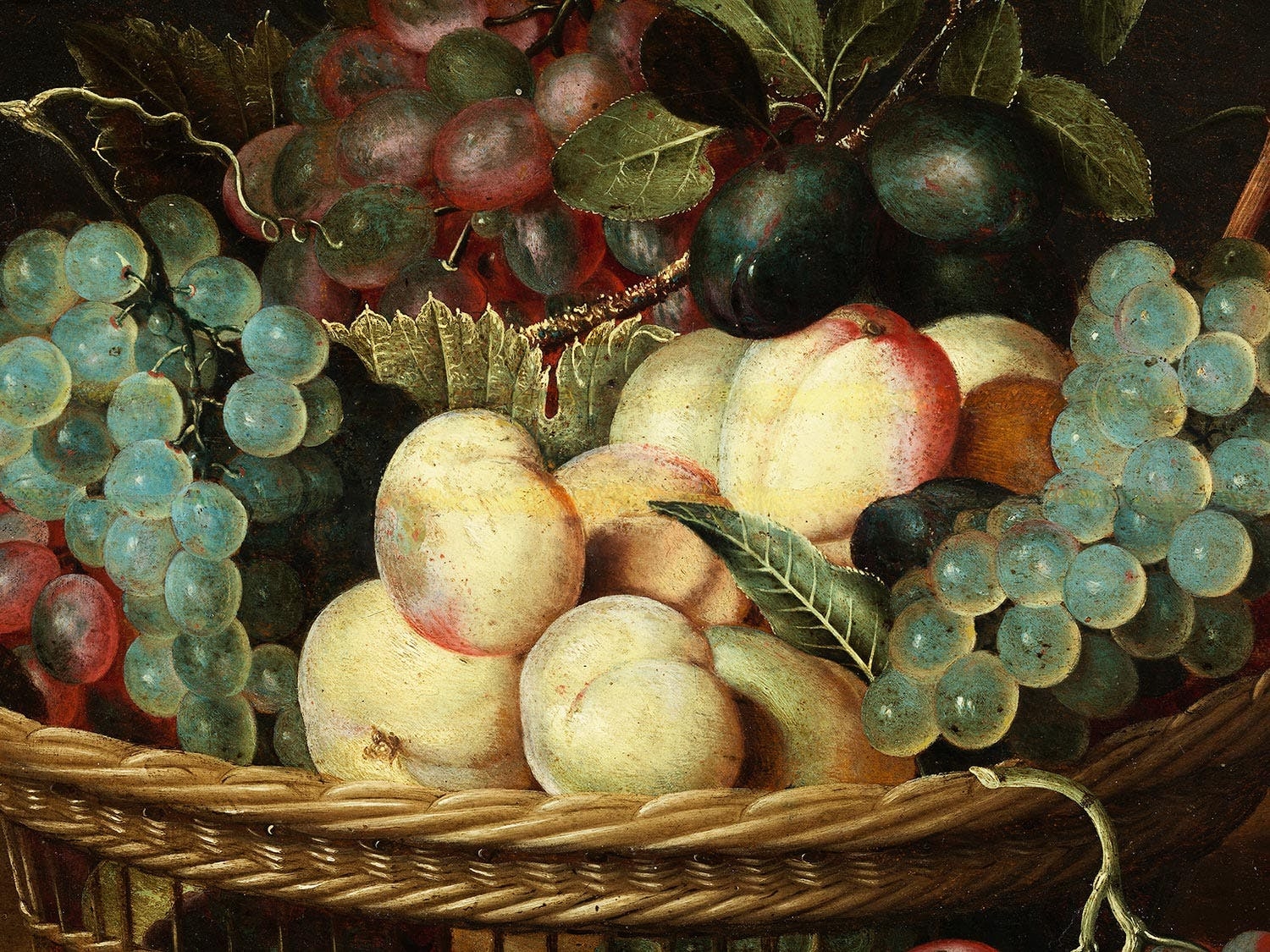 Isaac Soreau | Still life with fruits and vegetables in a basket | MutualArt