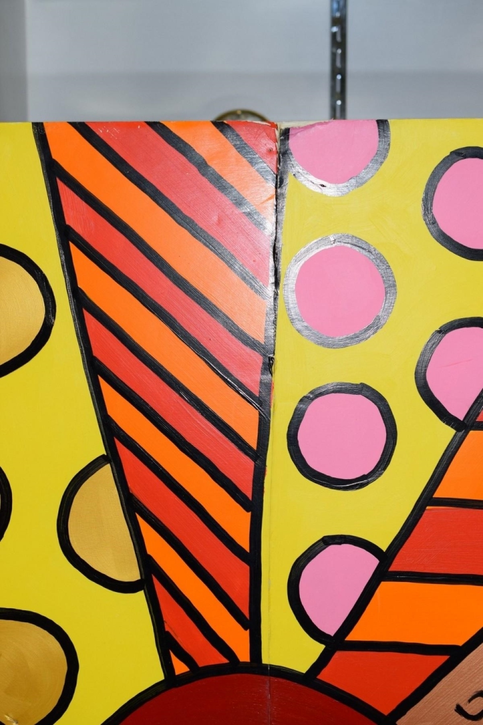Romero Britto | ORIGINAL HUGE ROMERO BRITTO OIL PAINTING ON BOARD ...