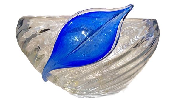 Anna Ehrner | Signed KOSTA BODA ANNA EHRNER Leaf Detailed Art Glass ...