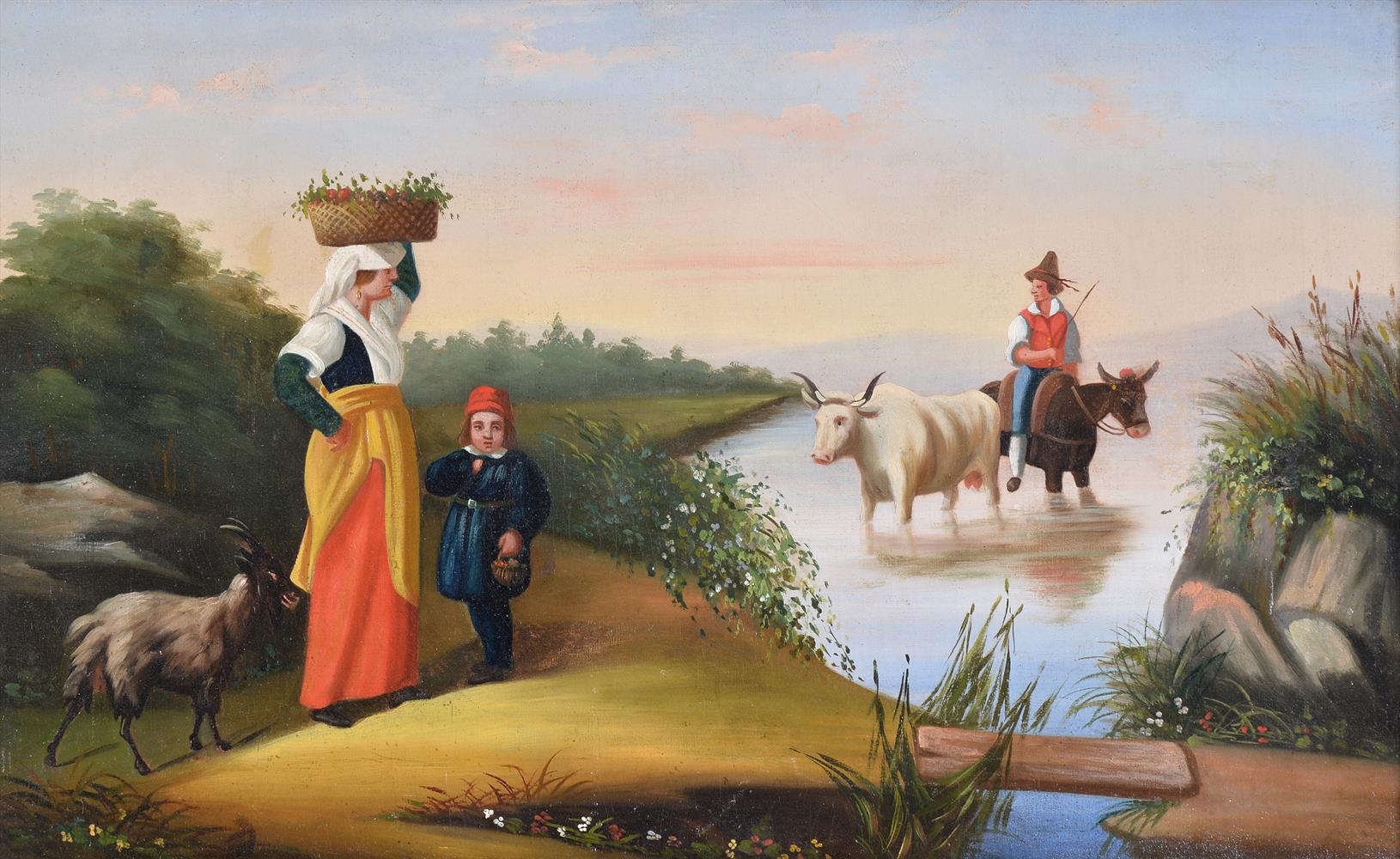 Neapolitan School, 19th Century | PASTORAL SCENES, A SET OF FOUR ...