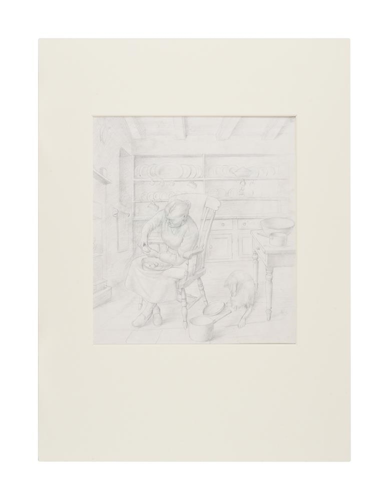 Stanley Cornwell Lewis | THE ARTIST'S MOTHER PEELING POTATOES | MutualArt