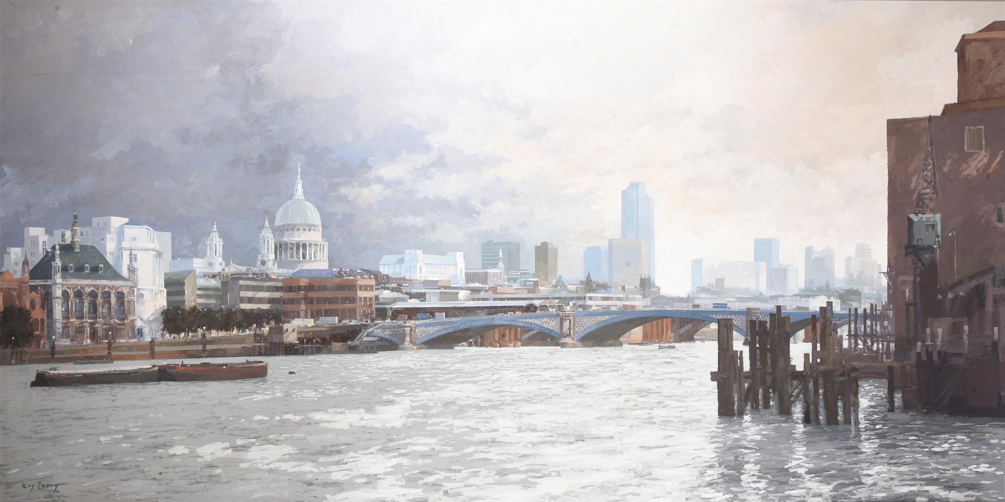 Roy Perry | THE THAMES WITH ST. PAULS CATHEDRAL | MutualArt