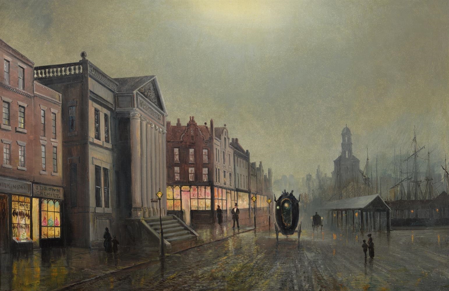 John Atkinson Grimshaw | GLASGOW DOCKS (1893) | MutualArt