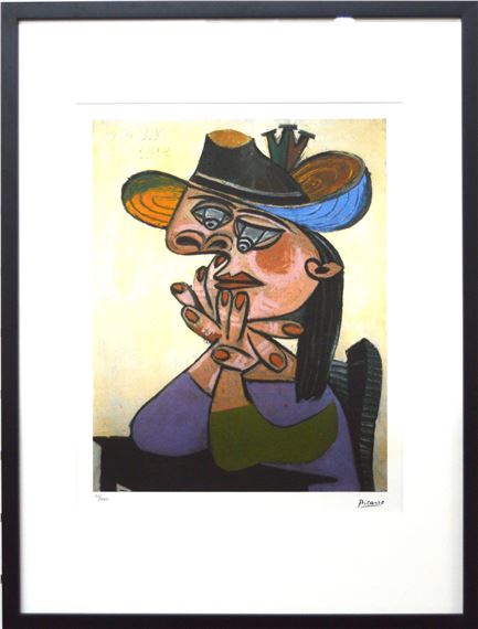 Pablo Picasso | Seated Woman with Blue Hat | MutualArt