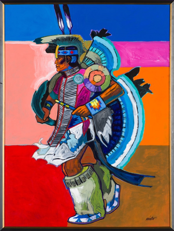 John Nieto | Fancy Dancer with Eagle Feather Fan (2012) | MutualArt