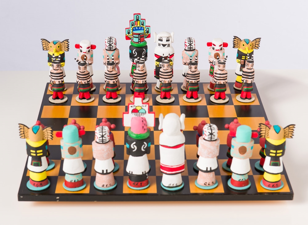 Abel Sakiestewa | Native American Chess Set (32 pieces) | MutualArt