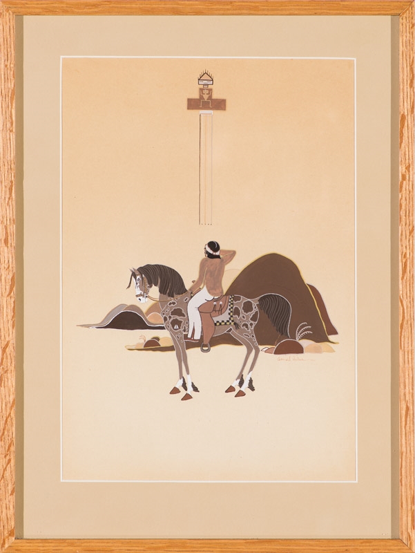 Gerald Nailor | Untitled (Native American on Horse) | MutualArt