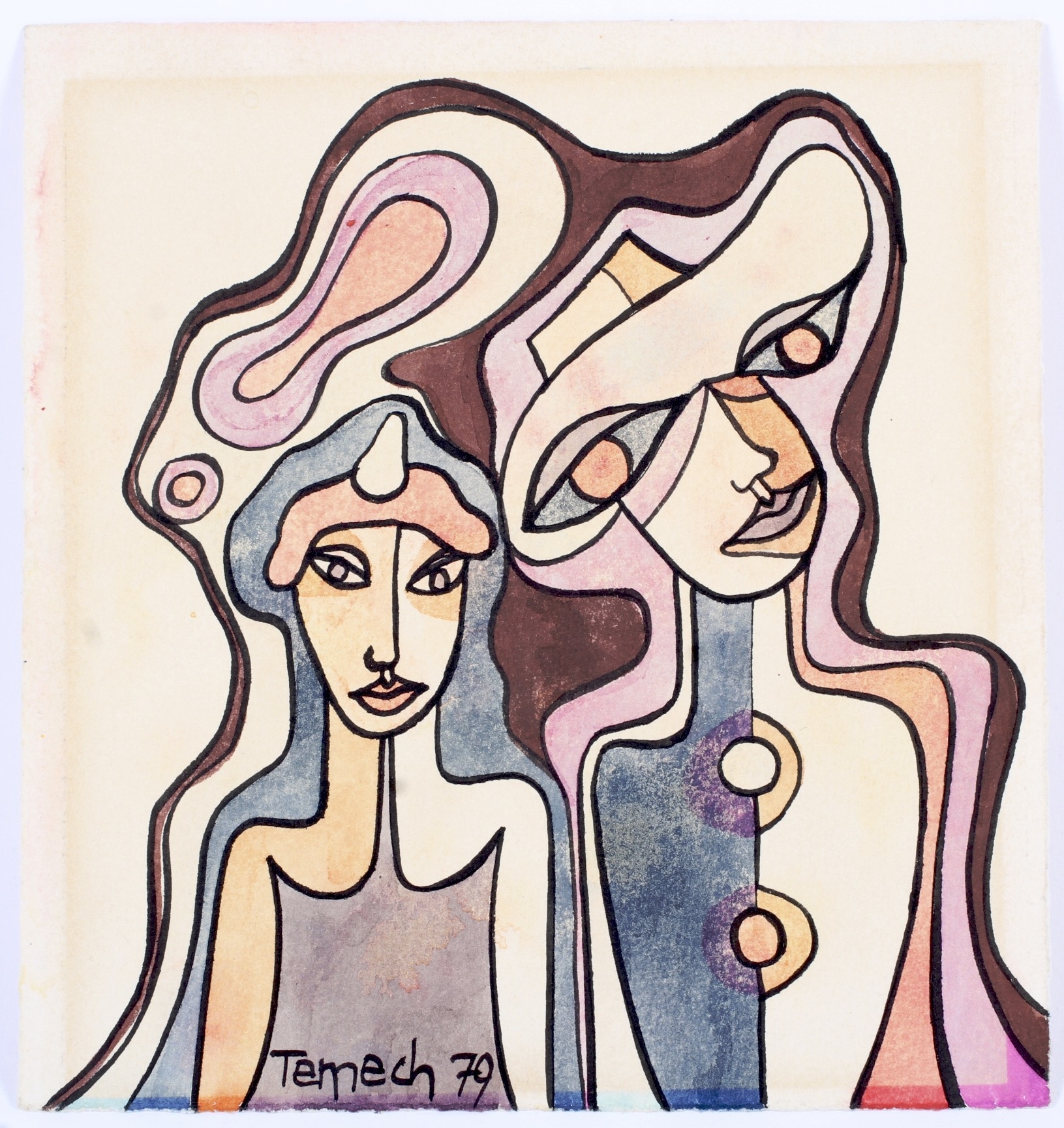 Gunther Temech | Two figures (79) | MutualArt