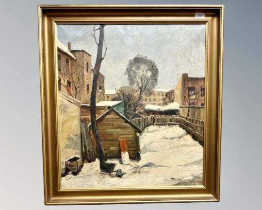 Jacob Meyer | Winter Landscape with Buildings | MutualArt