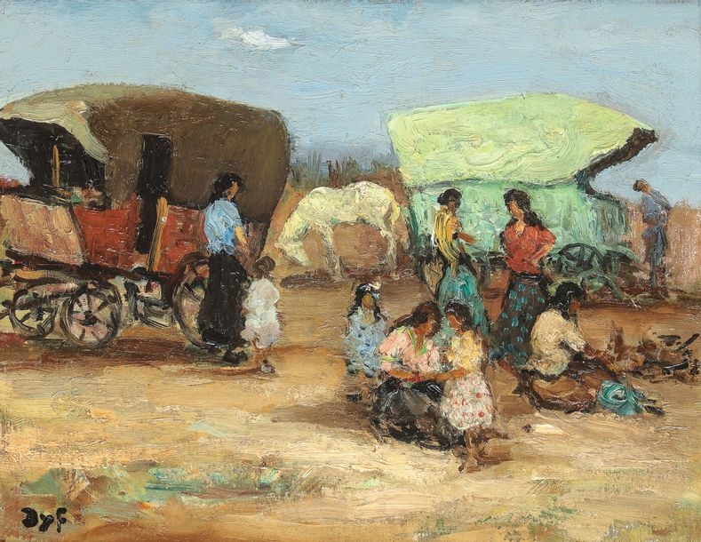 Marcel Dyf | La halte des gitans | MutualArt