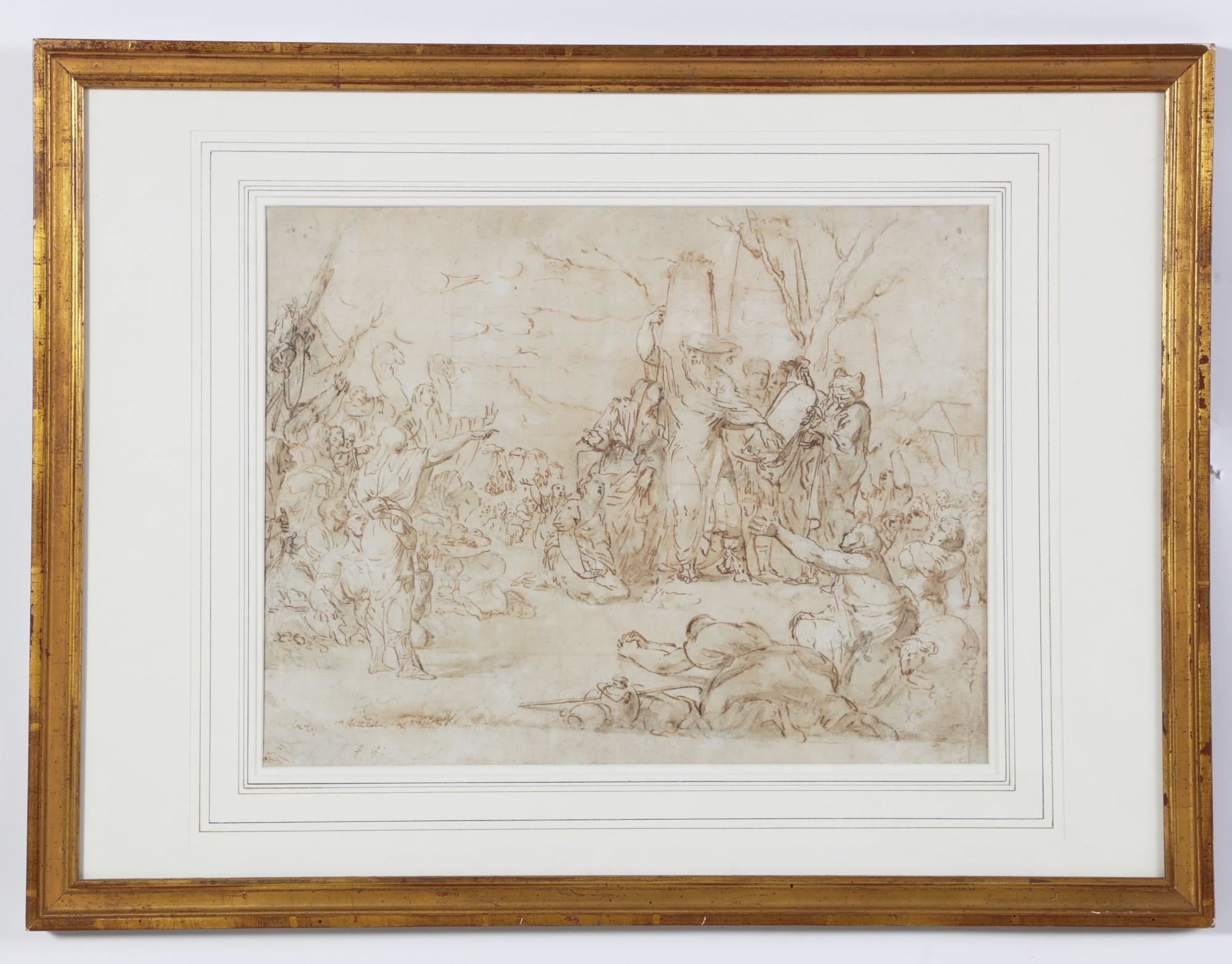Continental School, 18th Century | Study of Moses delivering the ...