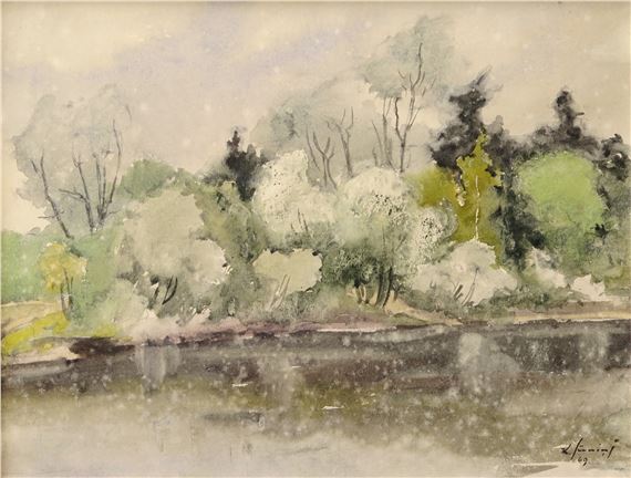 Karlis Sūnins | Pelēkā pavasara diena 1969 (1969) | MutualArt