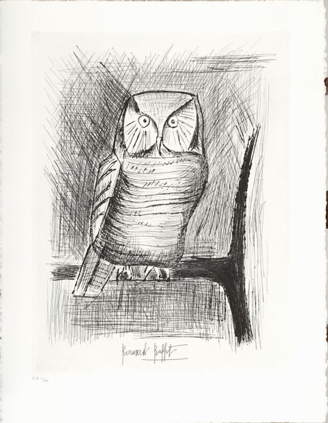 Bernard Buffet | Hawk owl (1996) | MutualArt