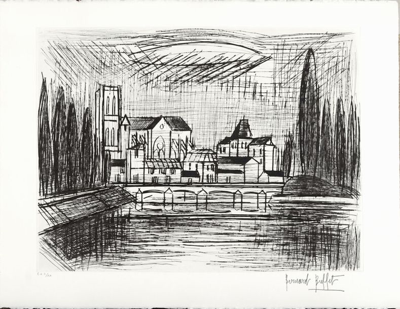 Bernard Buffet | The Marne at Meaux (1996) | MutualArt