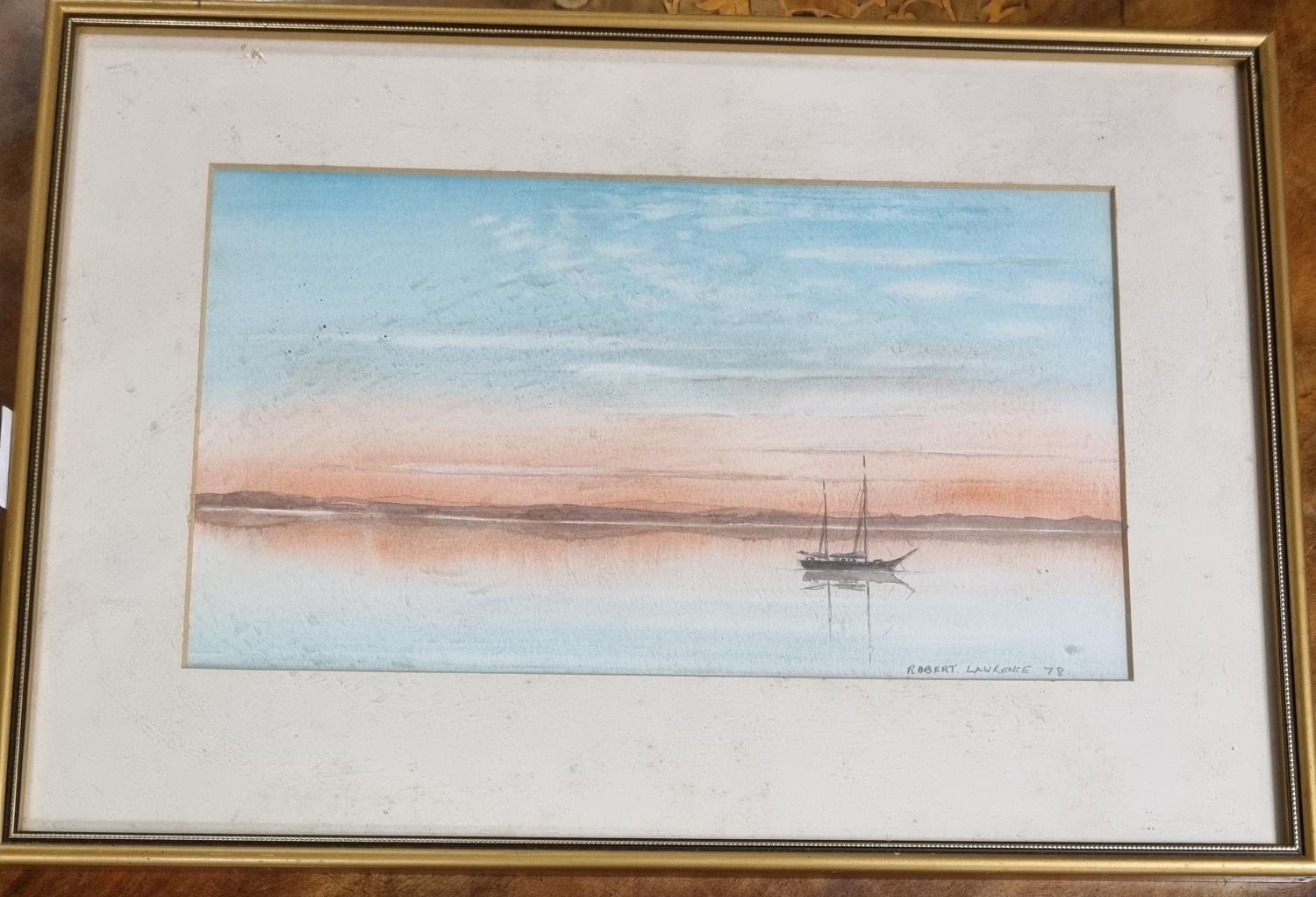 Robert Lawrence | A th Century Watercolour of a dusk scene (1978 ...