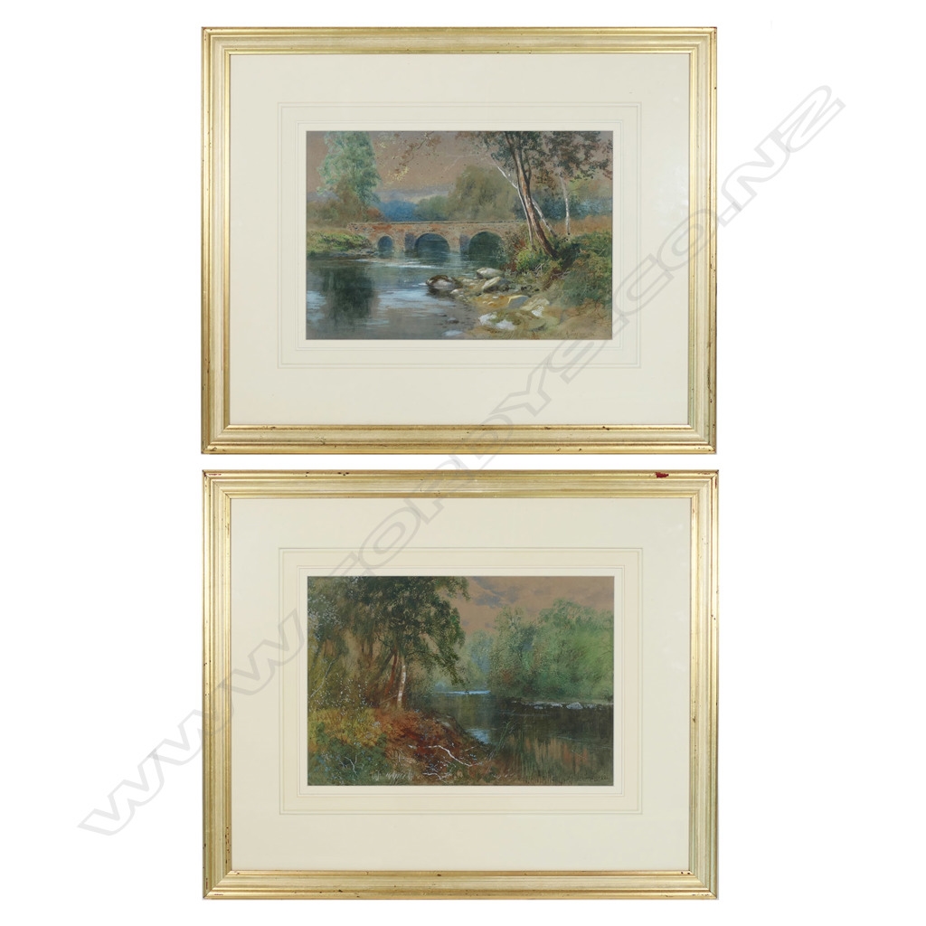 J. Sinclair | 'Carrag Bridge River Dee North Wales' and 'River Dee ...