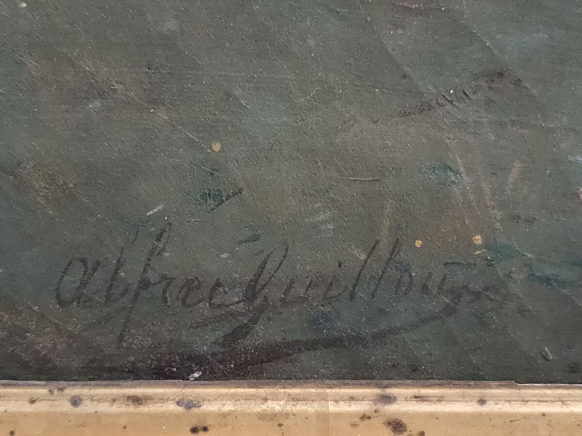 Alfred Guillou | Vache devant les voiliers | MutualArt