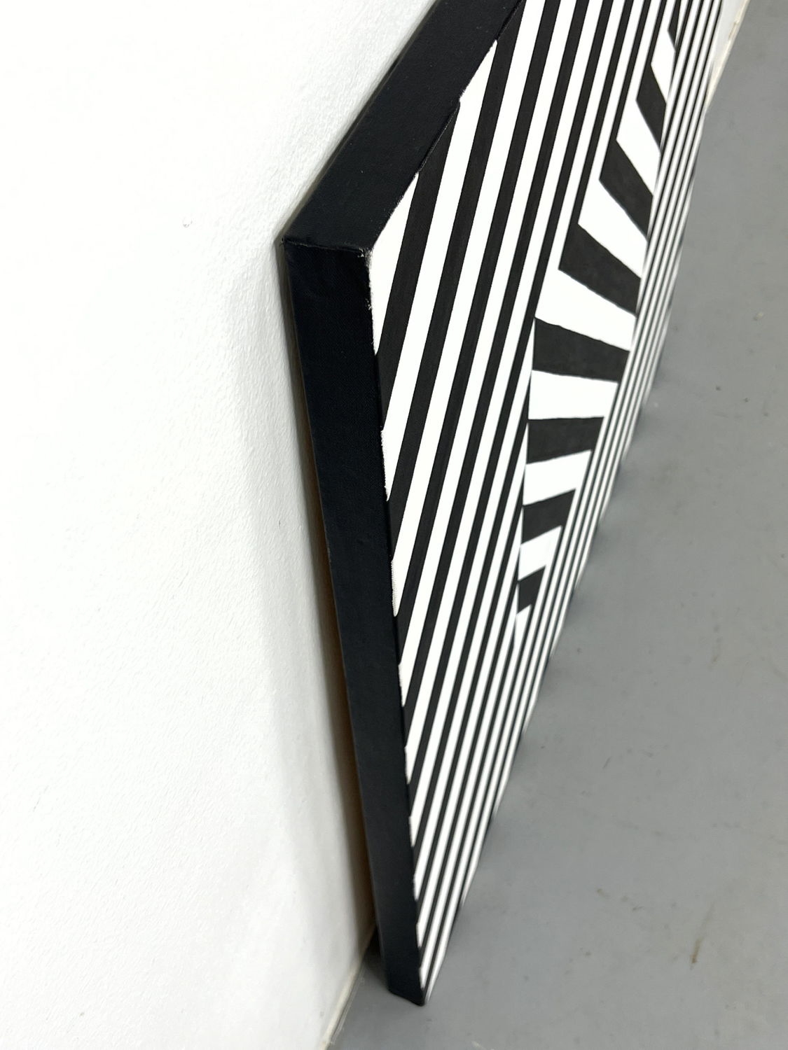 Tim Fisher | Lg TIM RAY FISHER Black and white Op Art acrylic painting ...