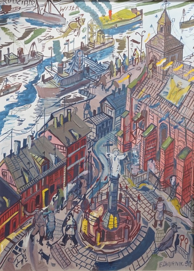 Edward Dwurnik | Place Zamkowy (1990) | MutualArt