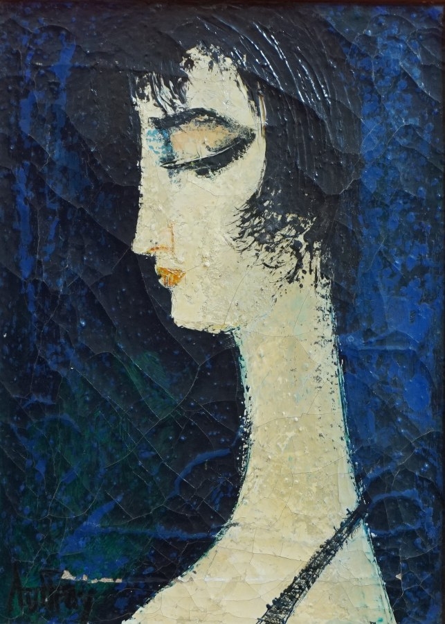 Marie-thérèse Auffray | Portrait de femme de profil | MutualArt