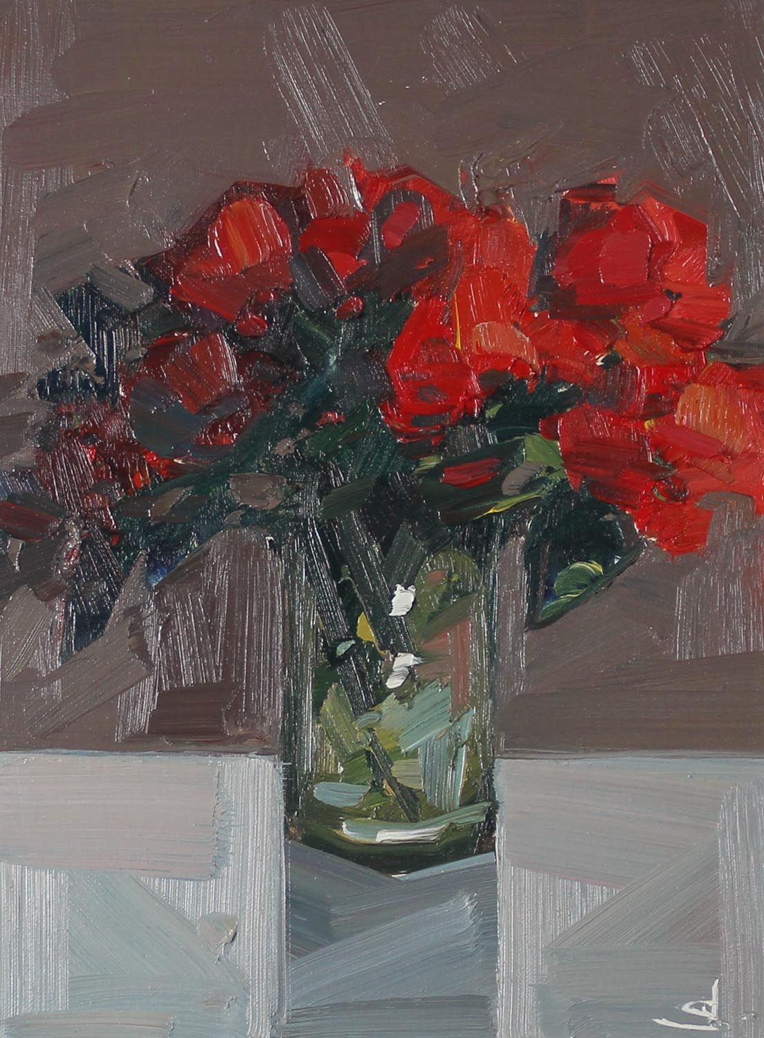 Vivek Mandalia | Red Flowers in a Vase | MutualArt