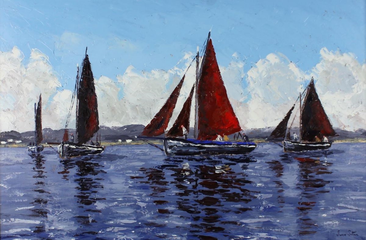 Ivan Sutton | Becalmed Galway Hooker | MutualArt