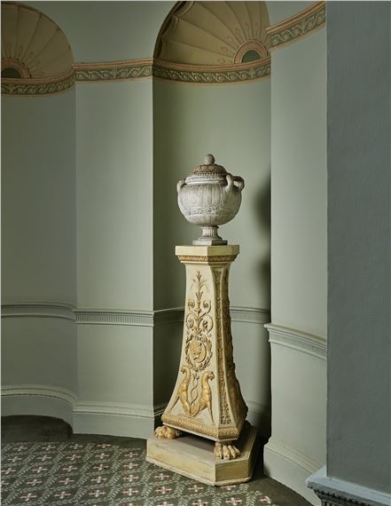 Robert Adam | A GEORGE III WHITE-PAINTED AND PARCEL-GILT PEDESTAL ...
