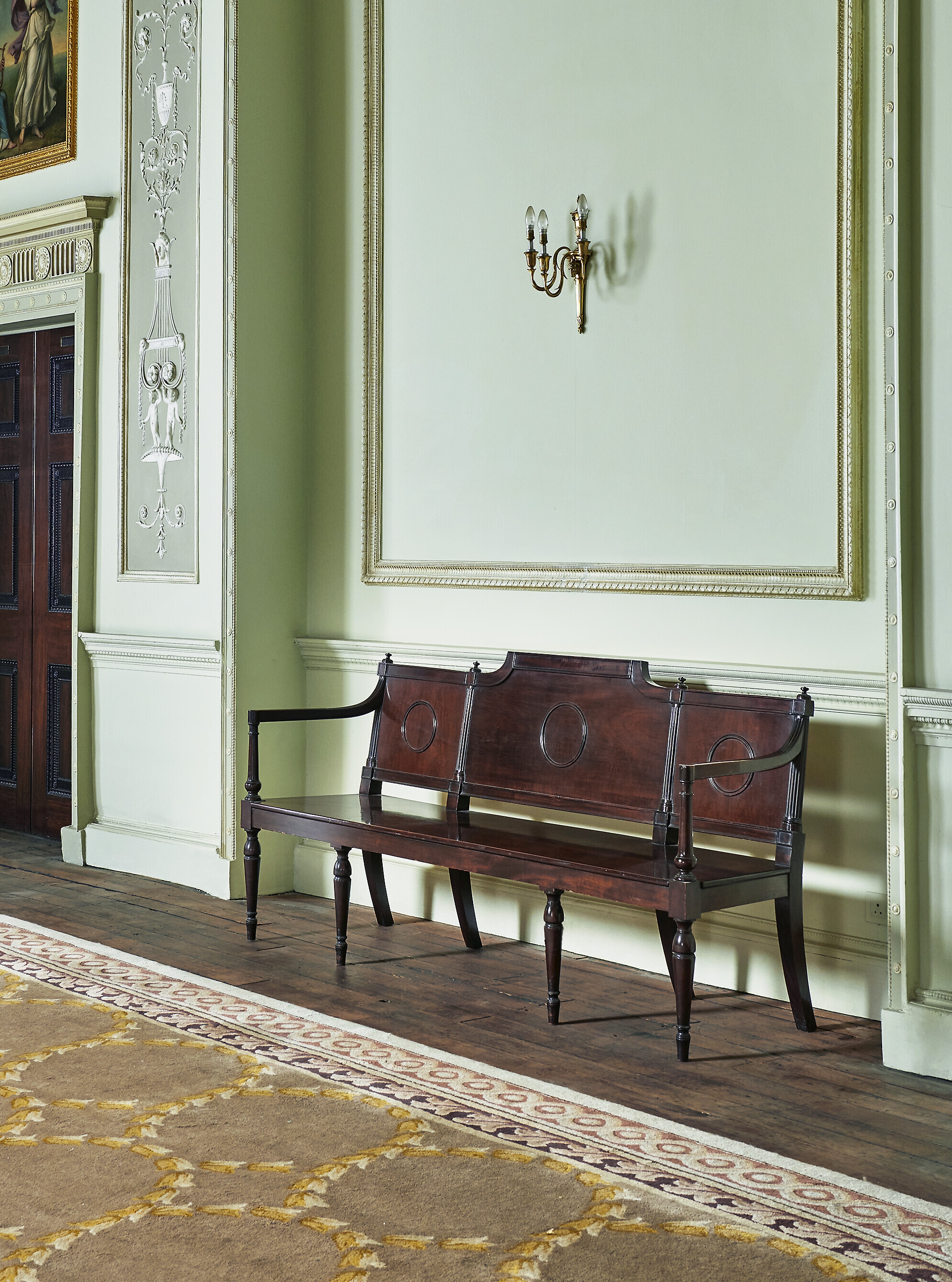 Edme-jean Gallien | A MAHOGANY HALL BENCH | MutualArt