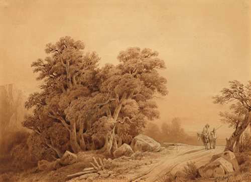 François Diday | Chemin de campagne (1844) | MutualArt