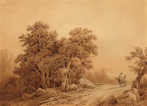 François Diday | Chemin de campagne (1844) | MutualArt