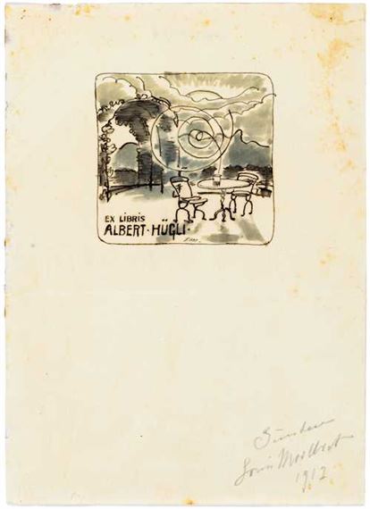 Louis Moilliet | Four designs for Exlibris on three sheets of paper ...
