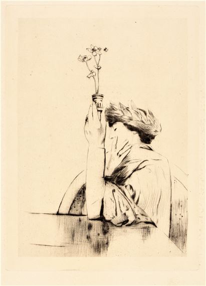 Fernand Khnopff | The Kiss - Le baiser (1918) | MutualArt