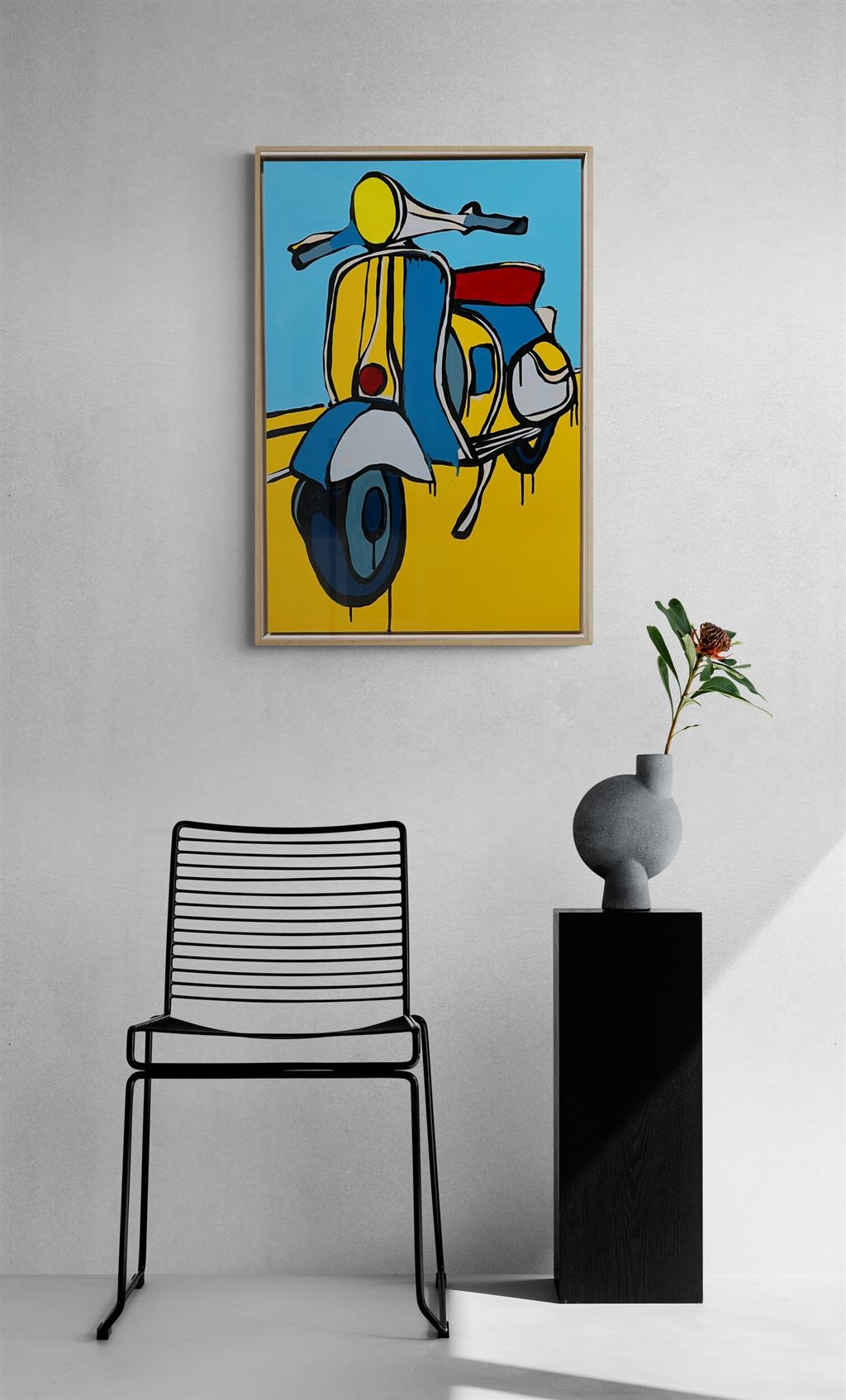 Jasper Knight | Yellow and Blue Piaggio | MutualArt
