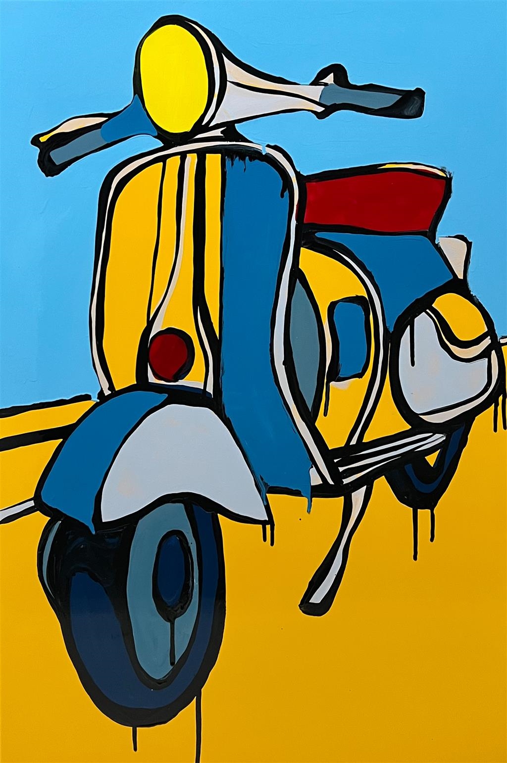 Jasper Knight | Yellow and Blue Piaggio | MutualArt
