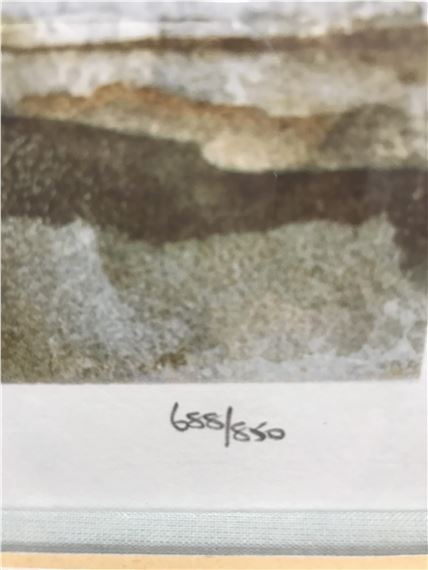 William Russell Flint | Model seated on a stool in a landscape | MutualArt