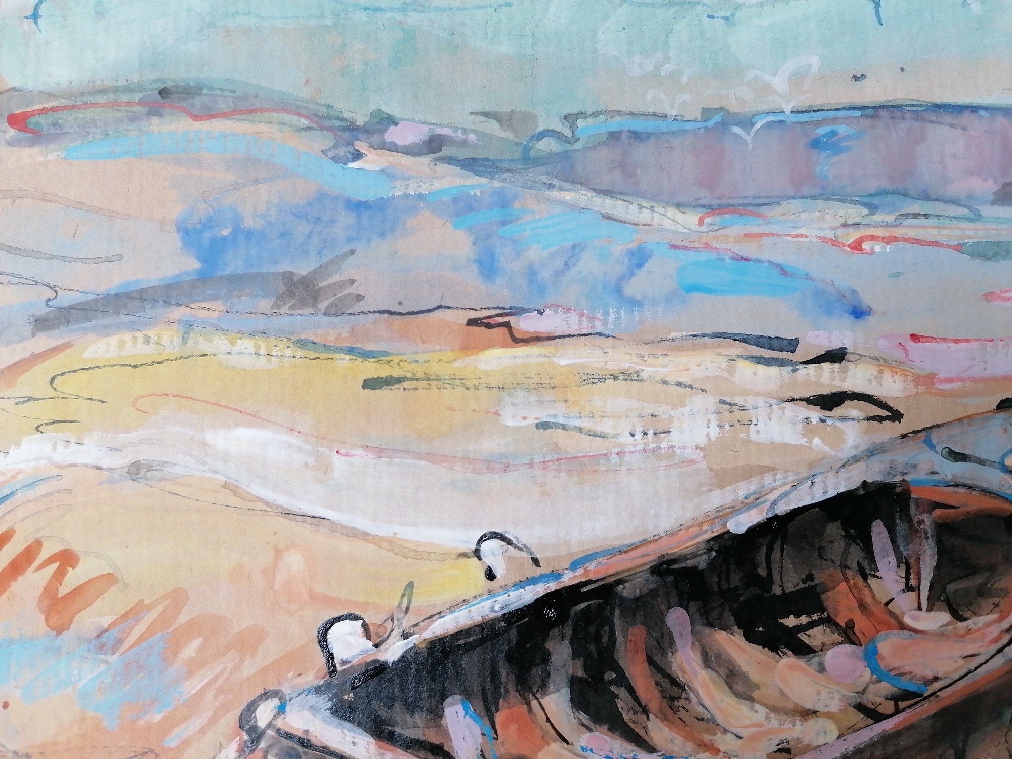 Antoine Faure | Boat on the beach (2021) (2021) | MutualArt