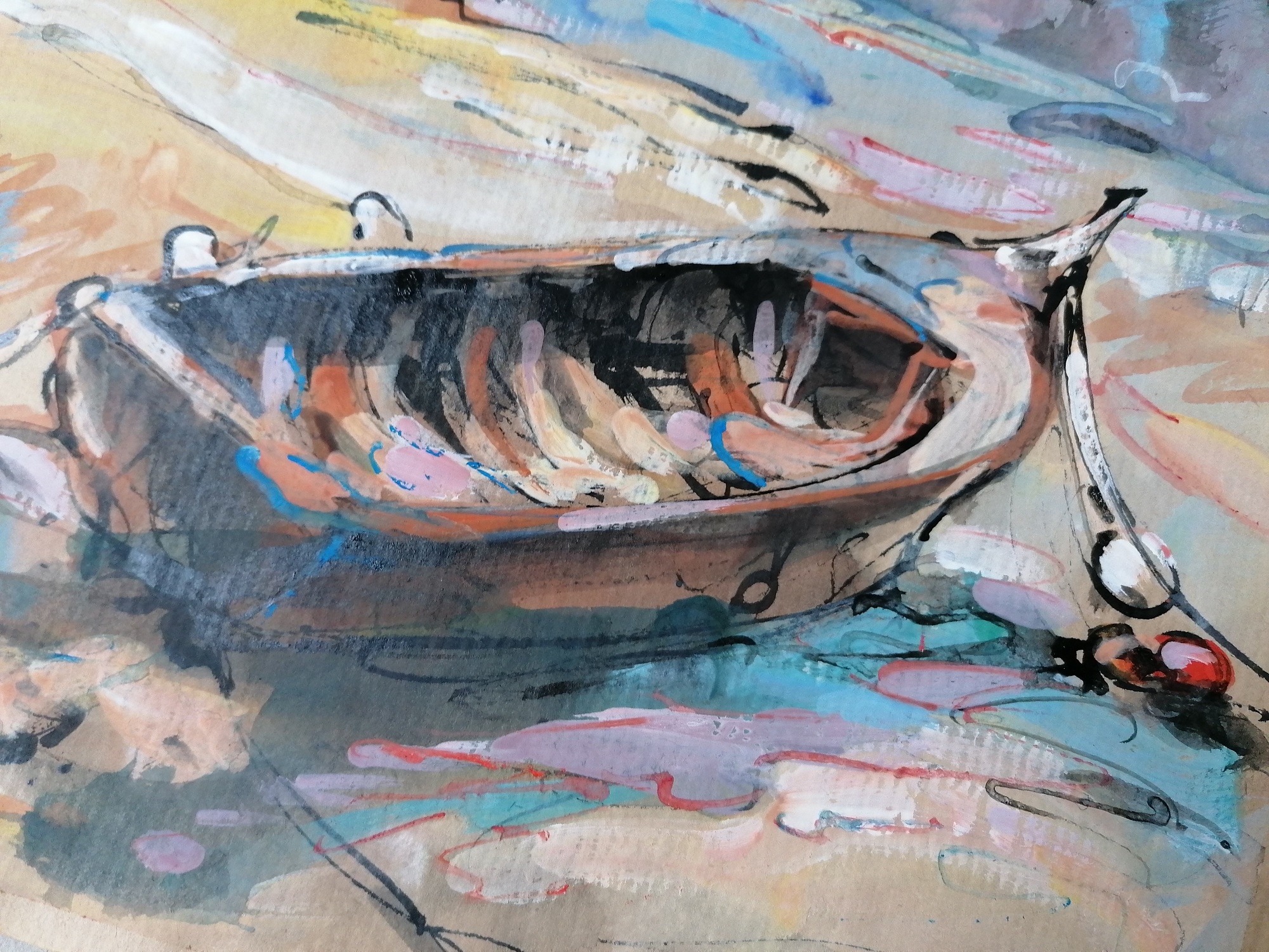 Antoine Faure | Boat on the beach (2021) (2021) | MutualArt