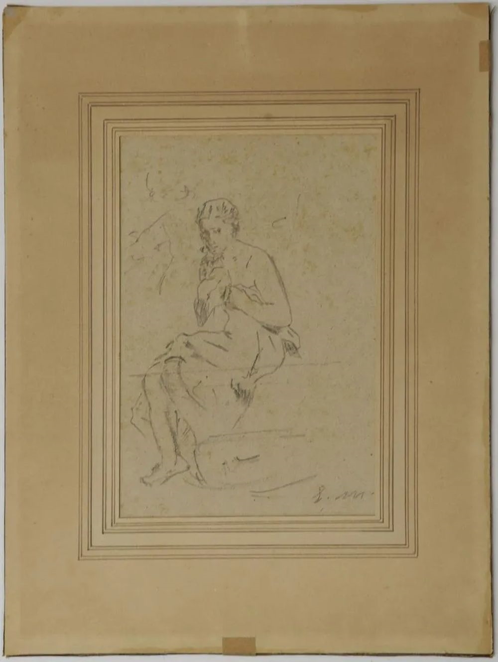 Édouard Manet | Depicting a draped figure | MutualArt