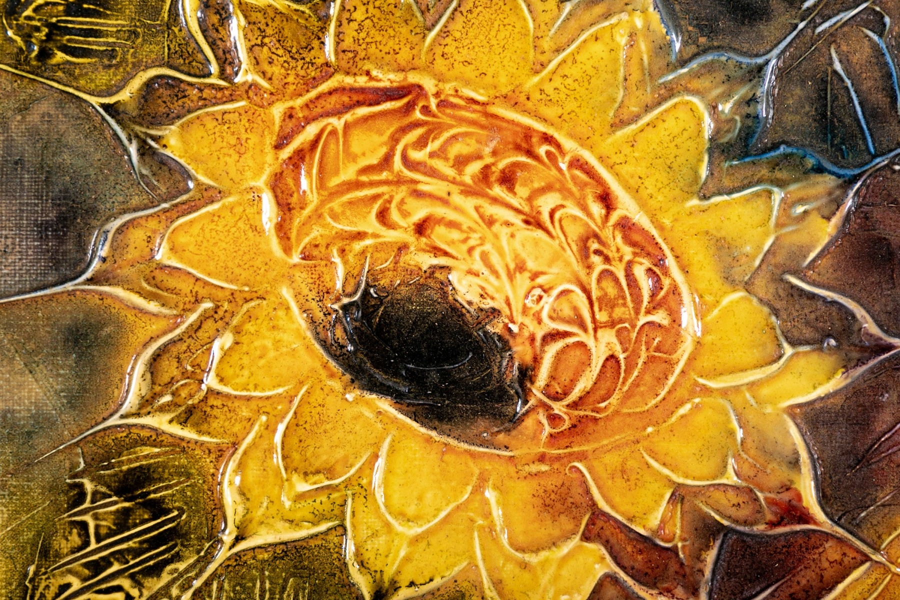 Milko Bambic | Impasto Sunflowers | MutualArt