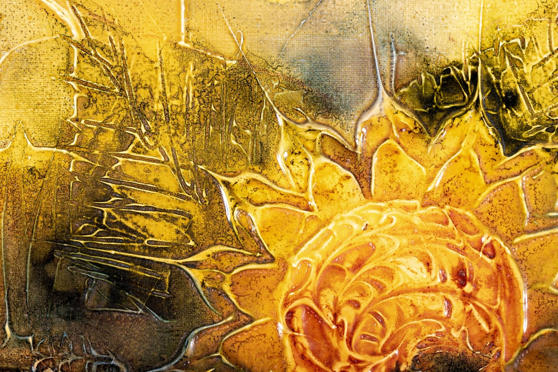 Milko Bambic | Impasto Sunflowers | MutualArt