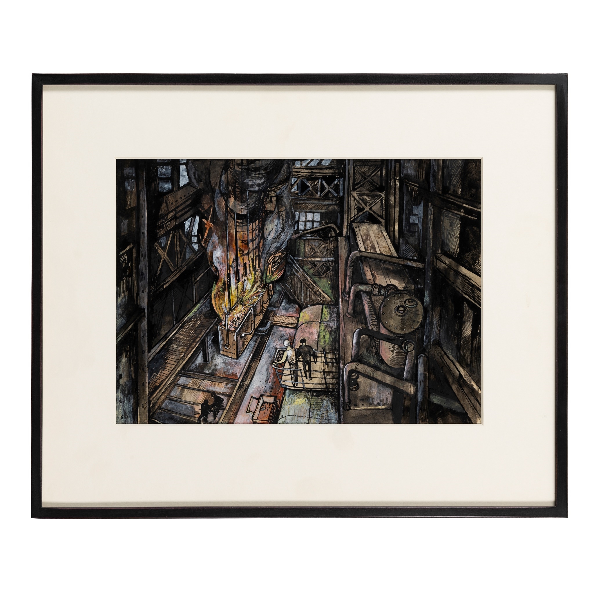 John Minton | Blast Furnace (1948) | MutualArt